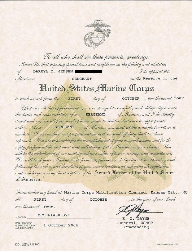 Promotion Promotion Usmc